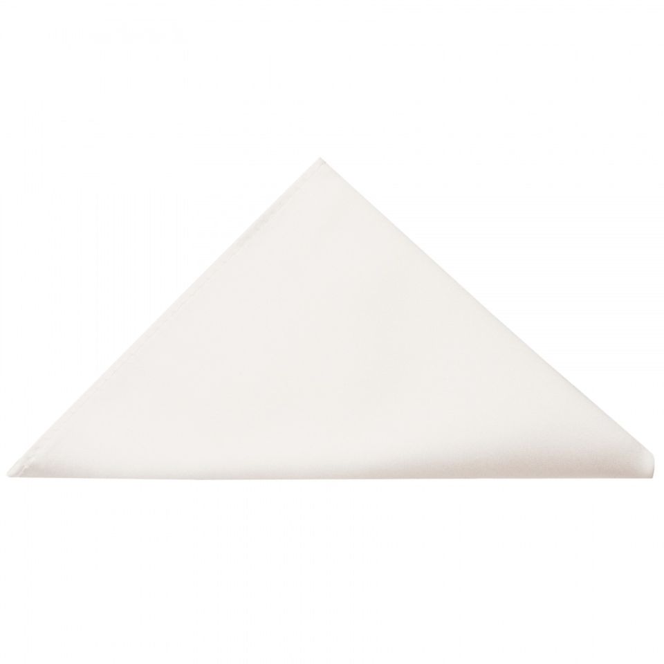 Plain | Off White | Satin | Pocket Square
