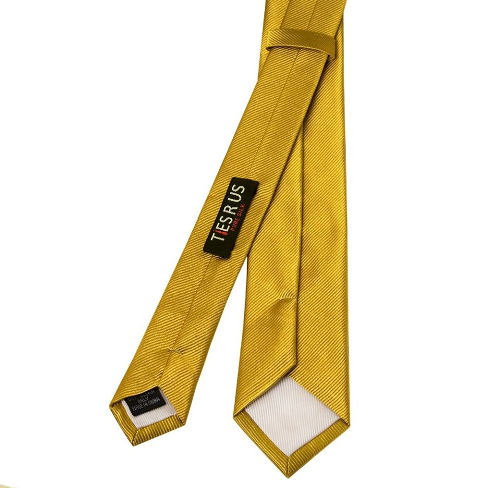 Mustard Yellow | Silk | Twill | Skinny| Men's Tie | Free Delivery